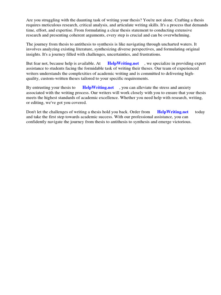 Thesis Antithesis Synthesis Film | PDF