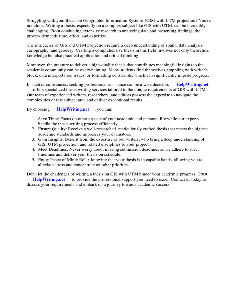 Thesis Gis Utm | PDF | Geographic Information System | Thesis