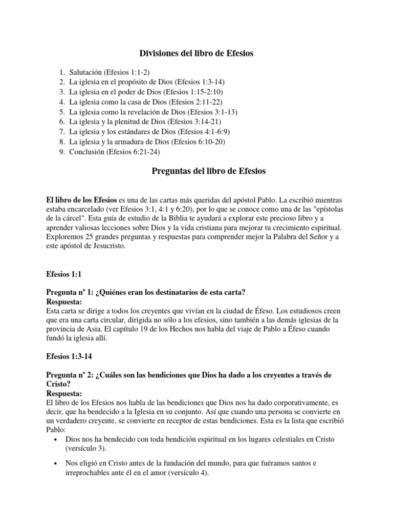 Libro de Efesios | PDF