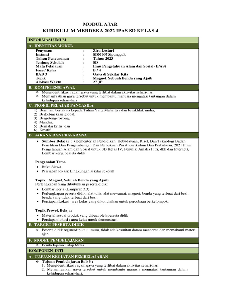 Modul - IPAS SD | PDF | Teknologi & Rekayasa