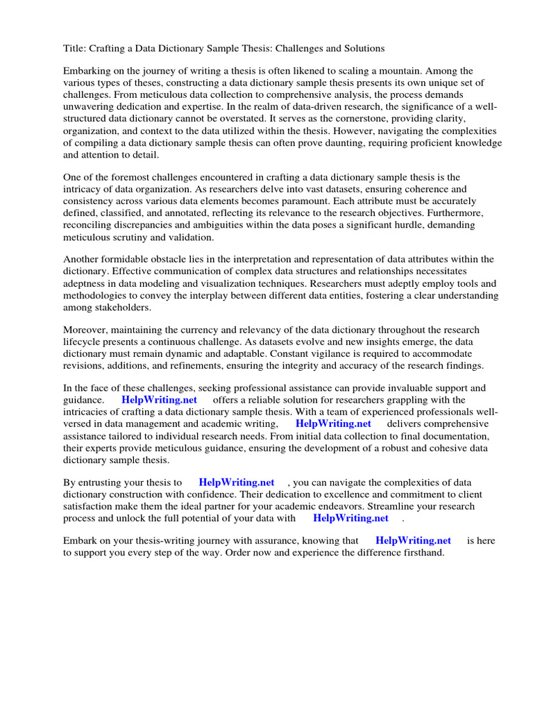 Data Dictionary Sample Thesis | PDF | Databases | Http Cookie