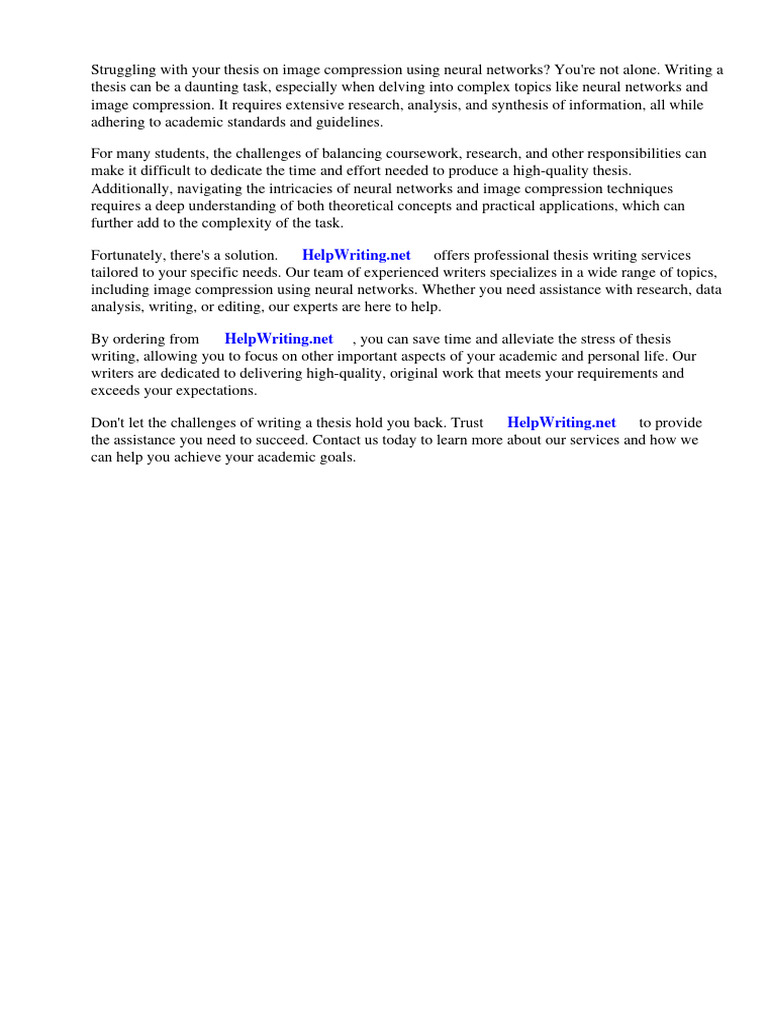 Thesis on Image Compression Using Neural Network | PDF Thesis on Image Compression Using Neural Network | PDF