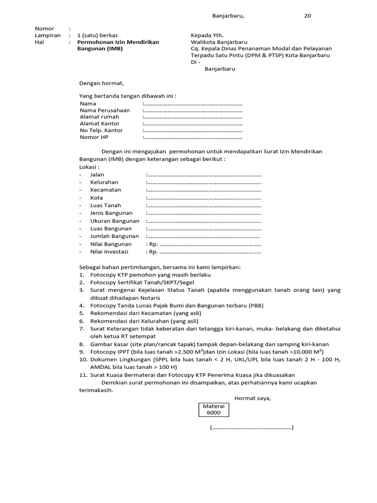 Bangunan (IMB) | PDF