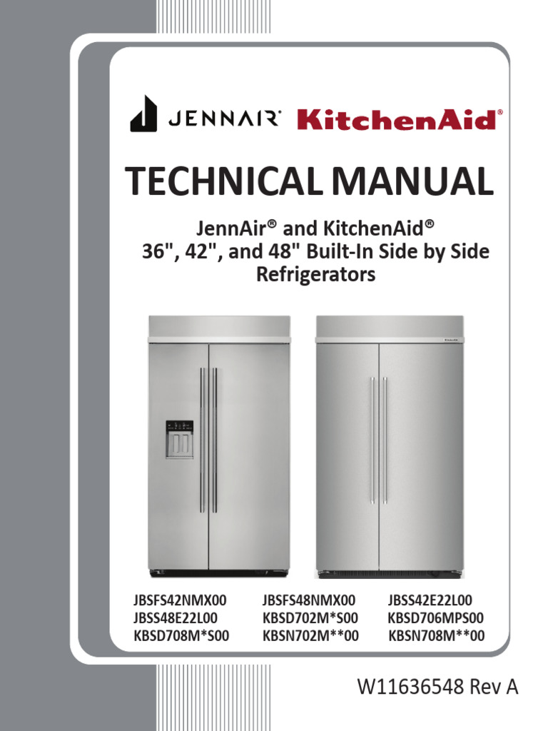Technical Manual w11636548 Reva | PDF | Refrigerator | Air Conditioning
