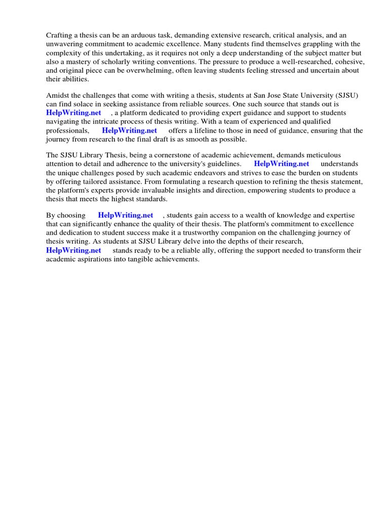 Sjsu Library Thesis | PDF | Cost Of Living | Libraries