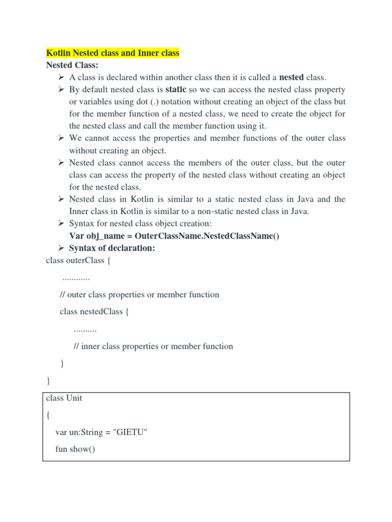 Kotlin Nested-Inner-Data-Sealed-Abstract Classes | PDF Kotlin Nested-Inner-Data-Sealed-Abstract Classes | PDF
