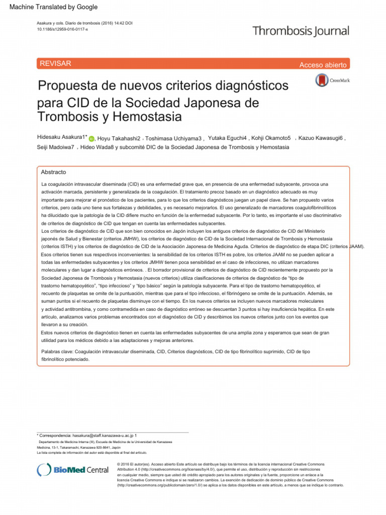 Cid Nuevos Criterios Español | PDF