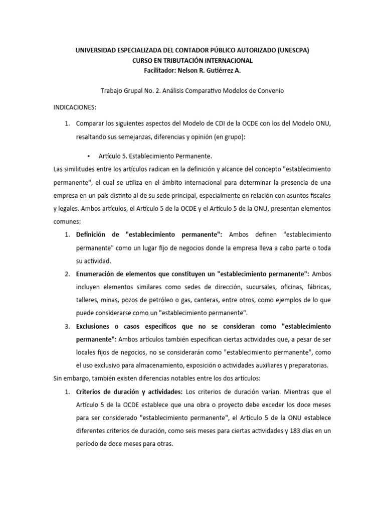 Análisis de Modelos de Convenio CDI | PDF