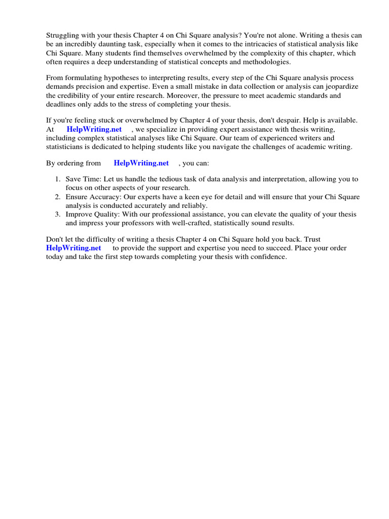 Thesis Chapter 4 Chi Square | PDF | Chi Squared Test | Statistical ...