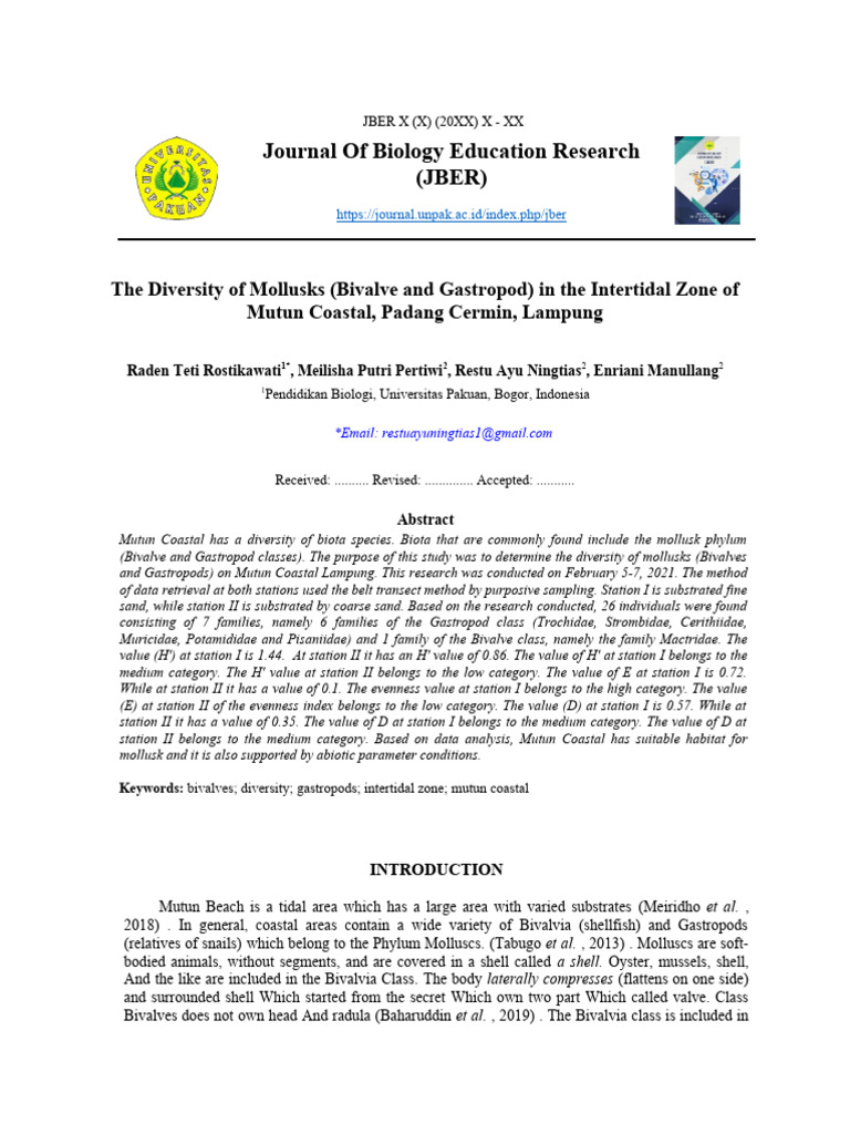 Template Jber Terbaru - 2022 | PDF | Bivalvia | Mollusca
