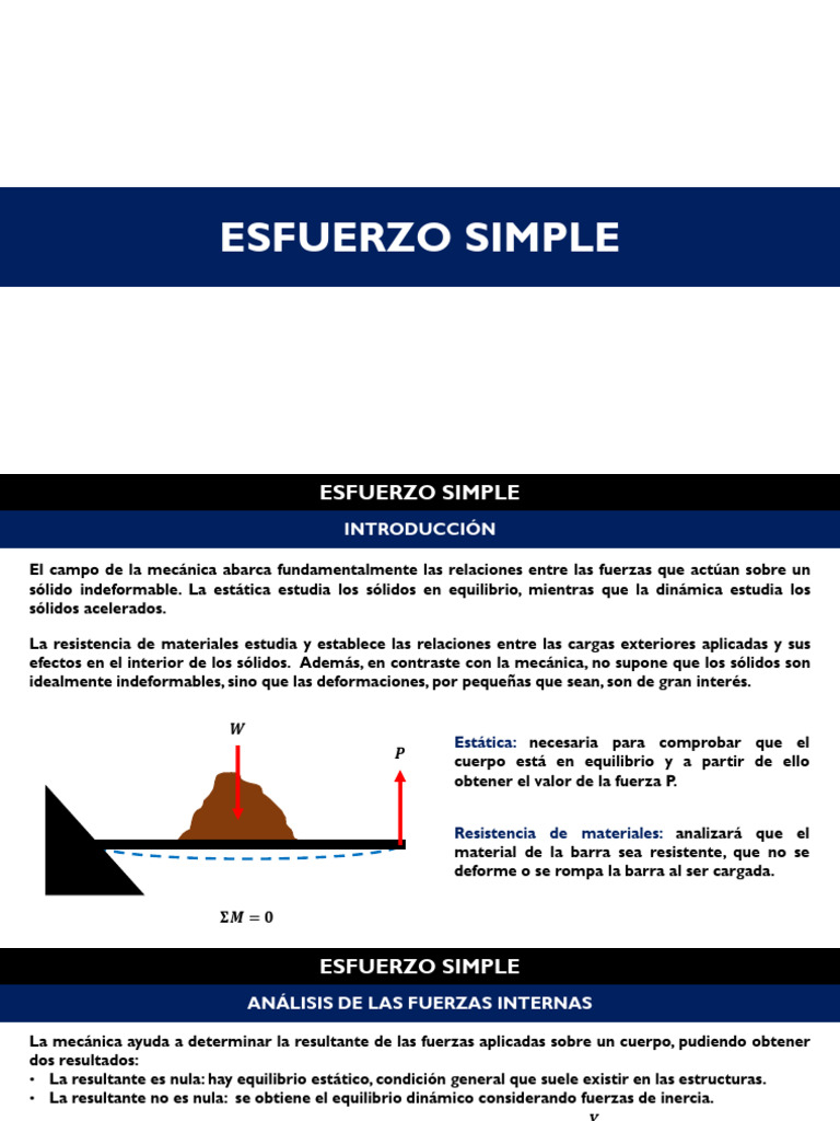 1.1 Esfuerzo Simple | PDF
