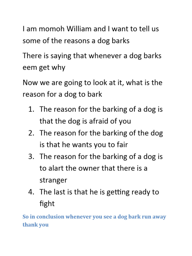 Dogs Bark | PDF