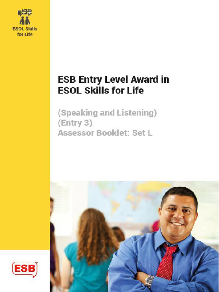 ESB Set L Speaking Listening Entry 3 SAMPLE v2 | PDF