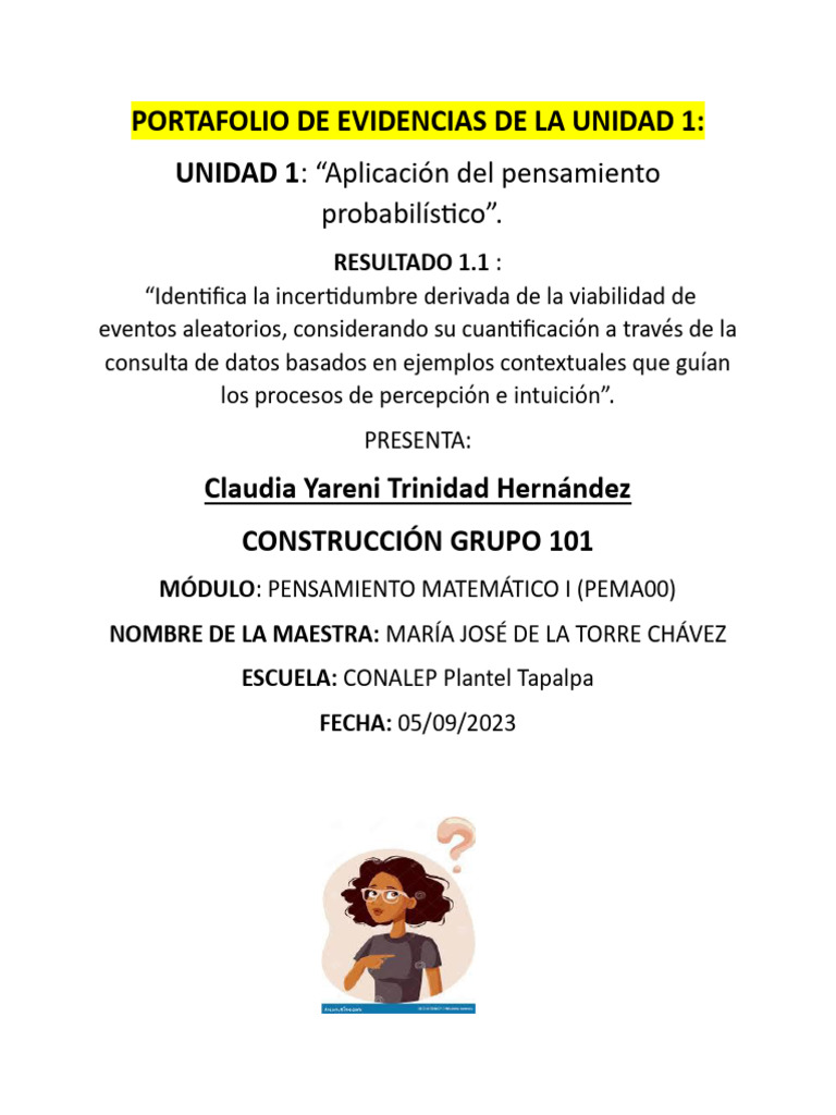 Ejemplo de Portafolio de Evidencias | PDF