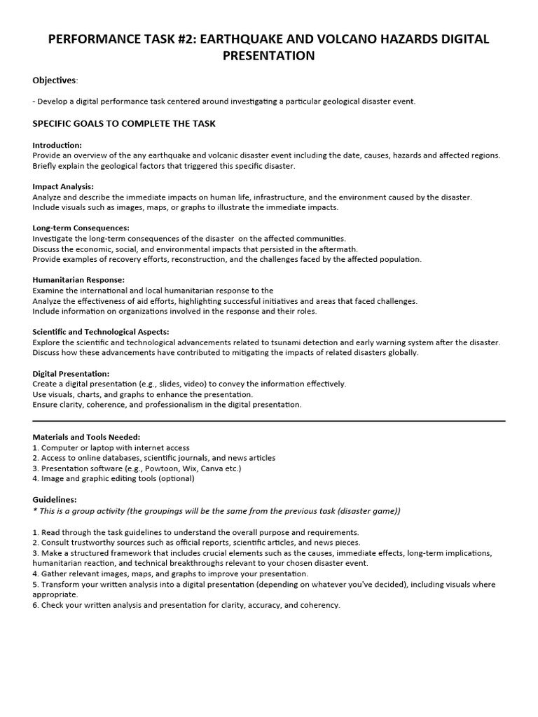 DRRR Peta 2 Guideline and Rubric | PDF | Hazards | Humanitarian Aid