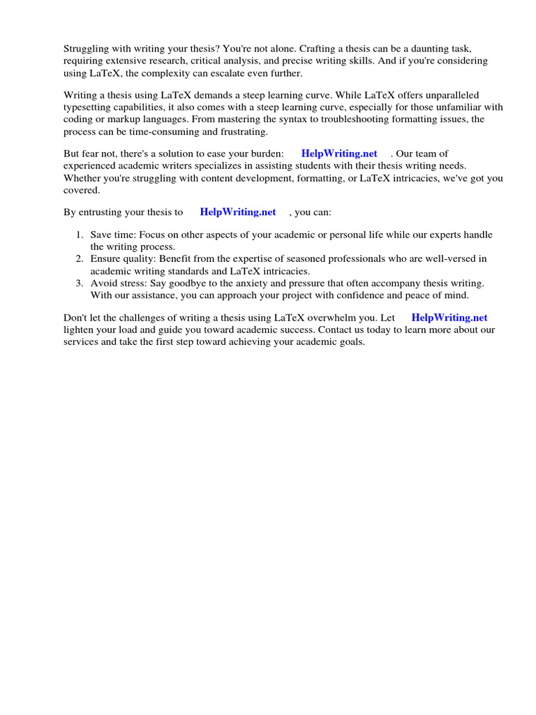 Writing Thesis Using Latex | PDF | Thesis | Computing Writing Thesis Using Latex | PDF | Thesis | Computing
