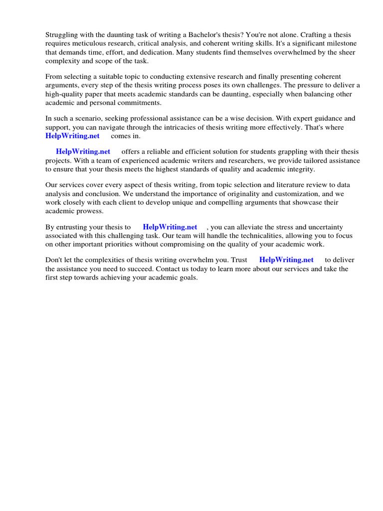 Ba Thesis Example | PDF