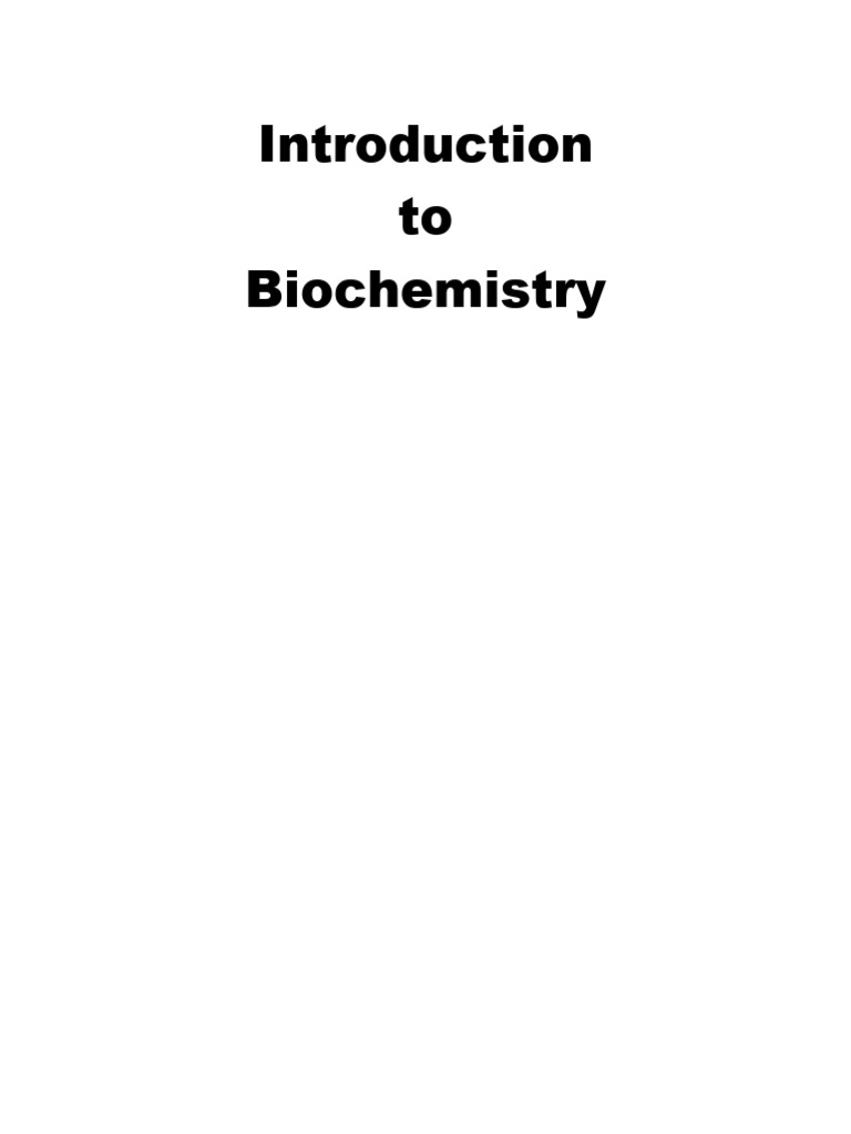 Lesson 1 Introduction To Biochemistry | PDF | Nucleic Acids | Nucleotides