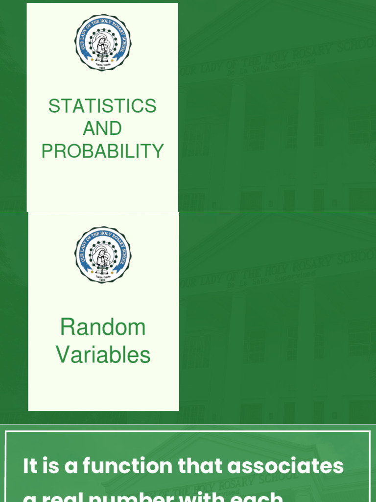 Lesson 4 Random Variables and Statistical Experiments | PDF | Teaching Methods & Materials ...