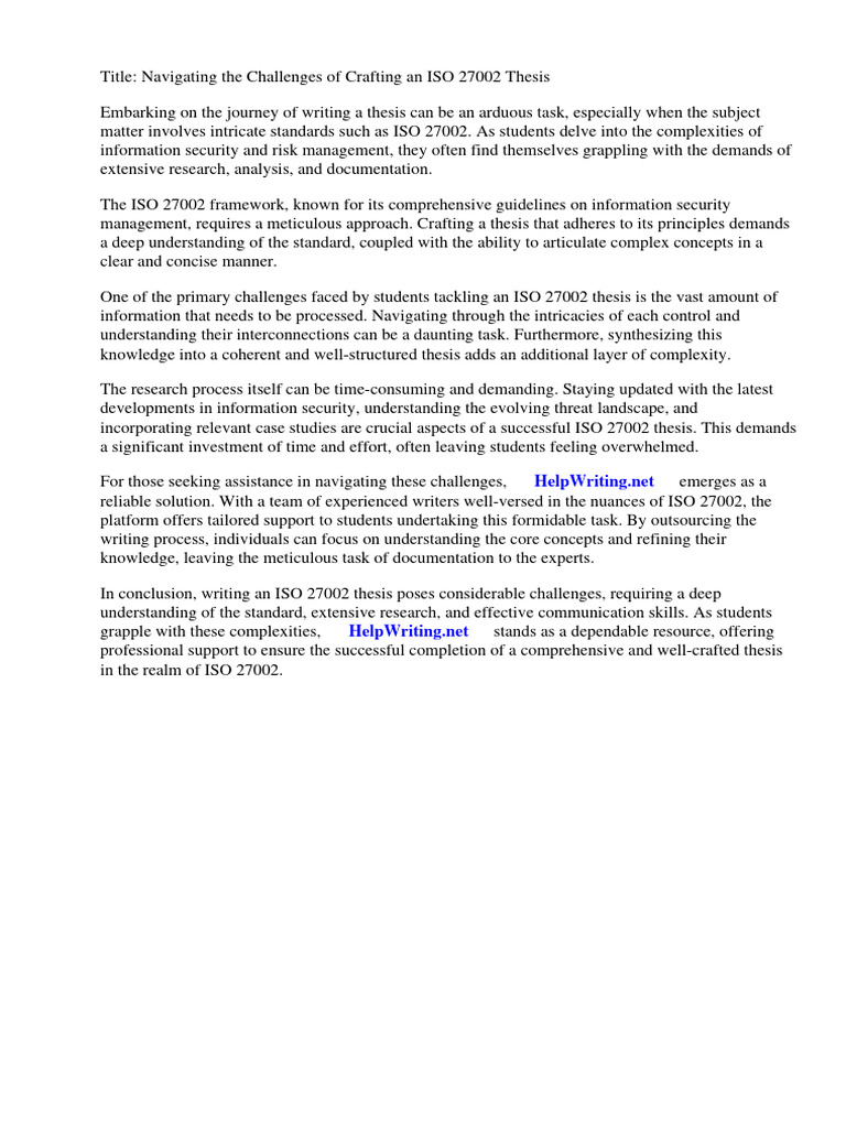 Iso 27002 Thesis | PDF | Information Security | Computer Security