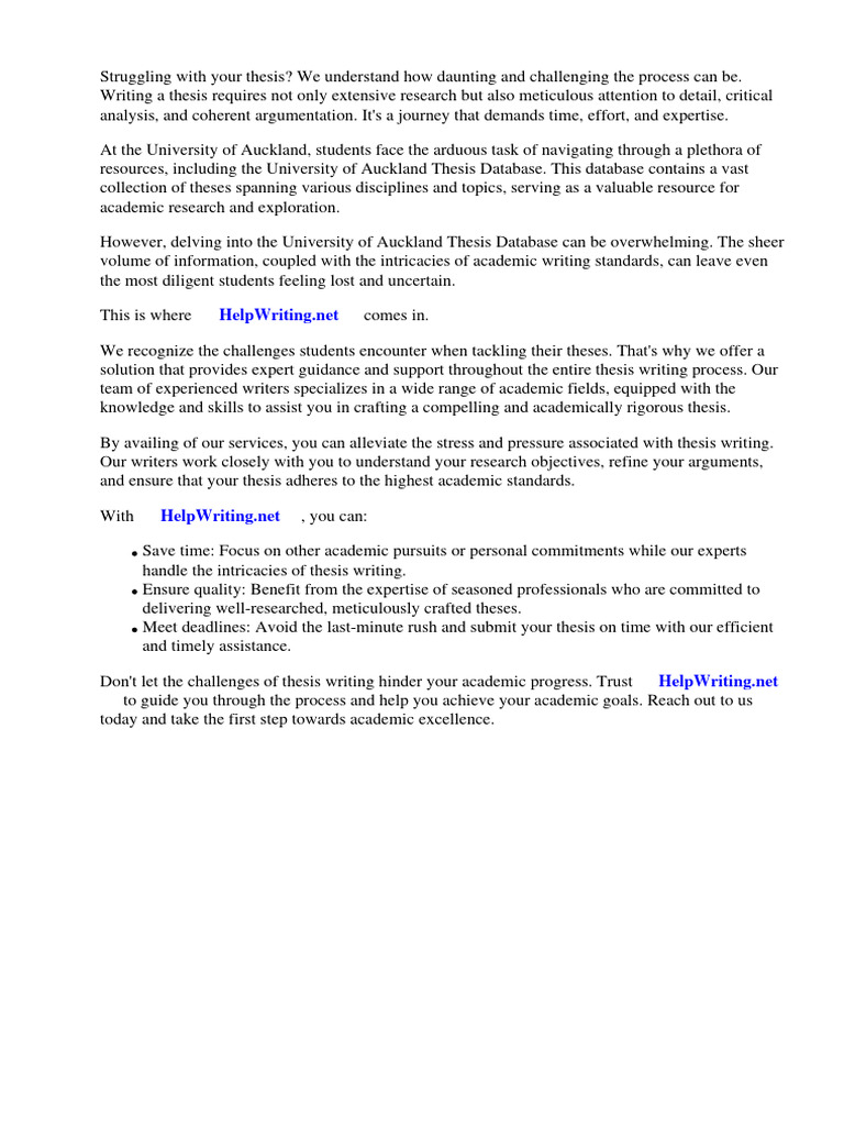 University Of Auckland Thesis Database Pdf Thesis Libraries