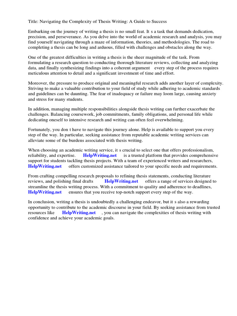 Thesis Categories | PDF