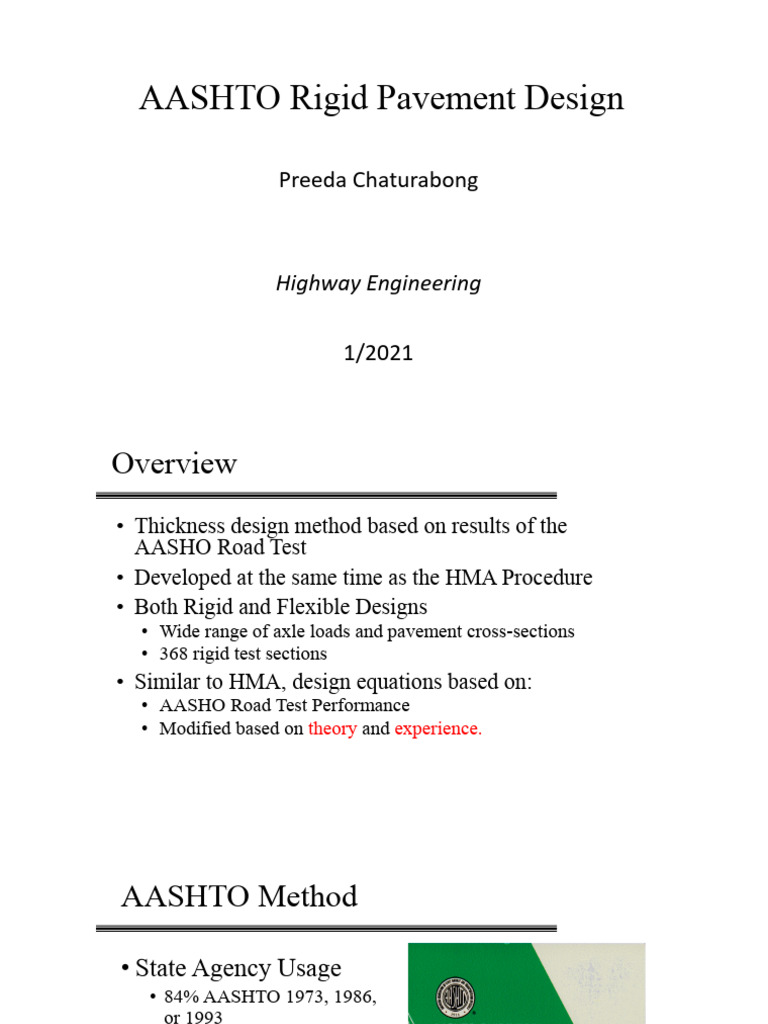 Lecture7-8 Rigid Pavment Design and Maintenance and Rehab | PDF