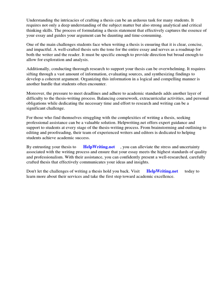 Essay Thesis Explained | PDF | Essays | Thesis