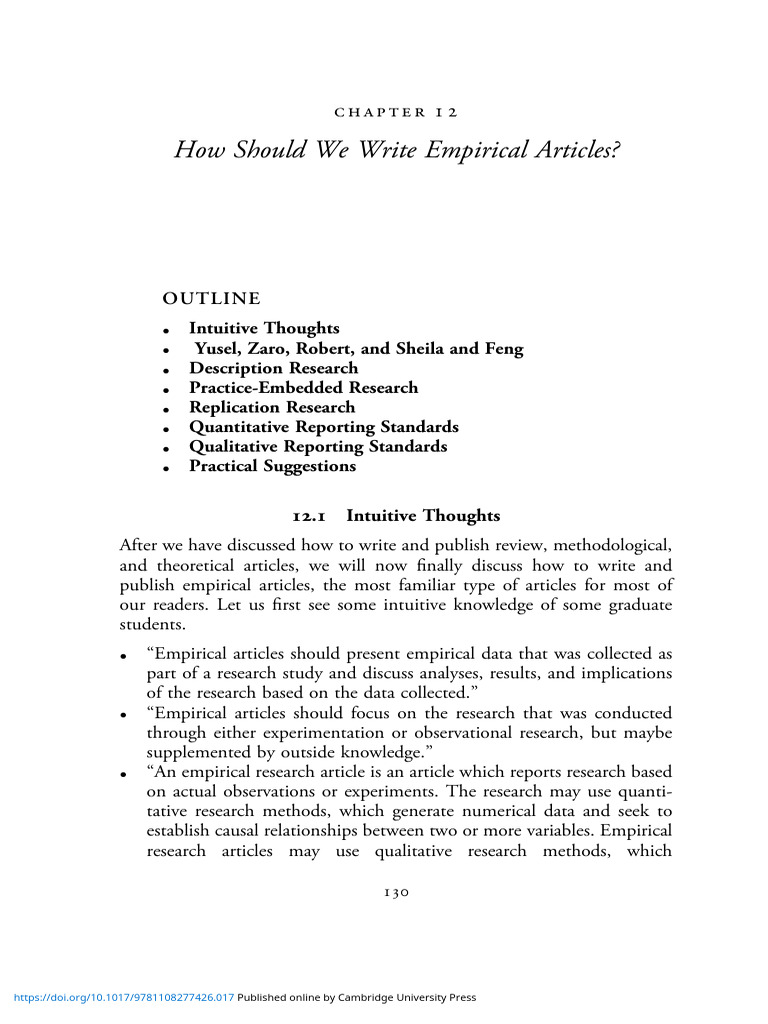 How Should We Write Empirical Articles | PDF