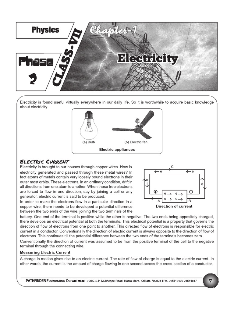 7P1 Electricity | PDF