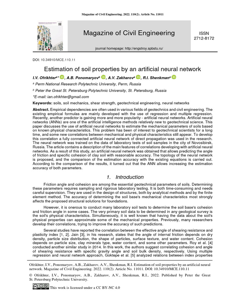 Redes Neuronales en Geotecnia | PDF | Artificial Neural Network | Geotechnical Engineering