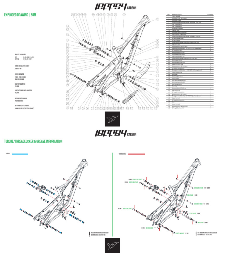 Jeffsy Exploded Diagram | PDF