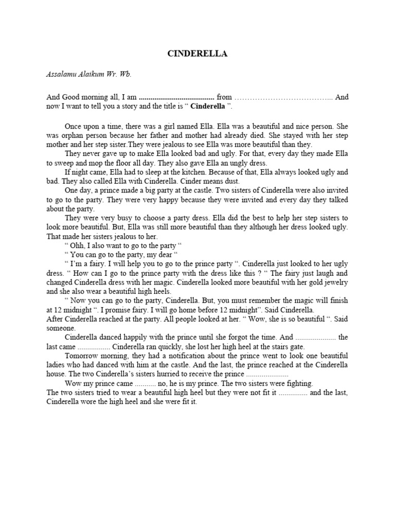 CINDERELLA | PDF | Cinderella | Fairies