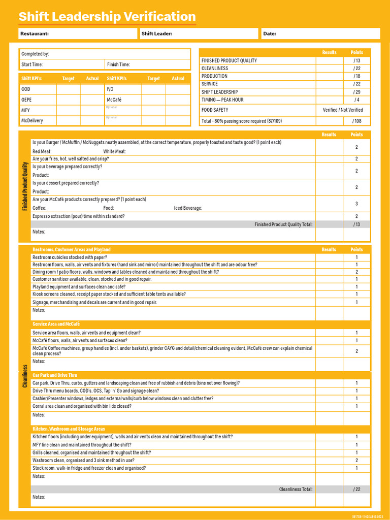 Shift Leadership Verification Report | PDF | Leadership | Customer ...