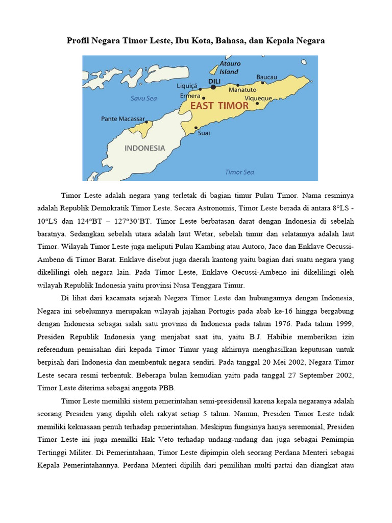 Profil Negara Timor Leste | PDF