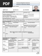 CV Format For PRC Activity | PDF | Information Technology | Justice