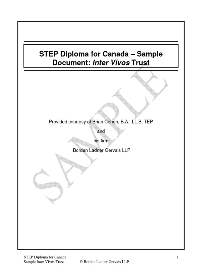 Sample Inter Vivos Trust Document | PDF | Trust Law | Trustee