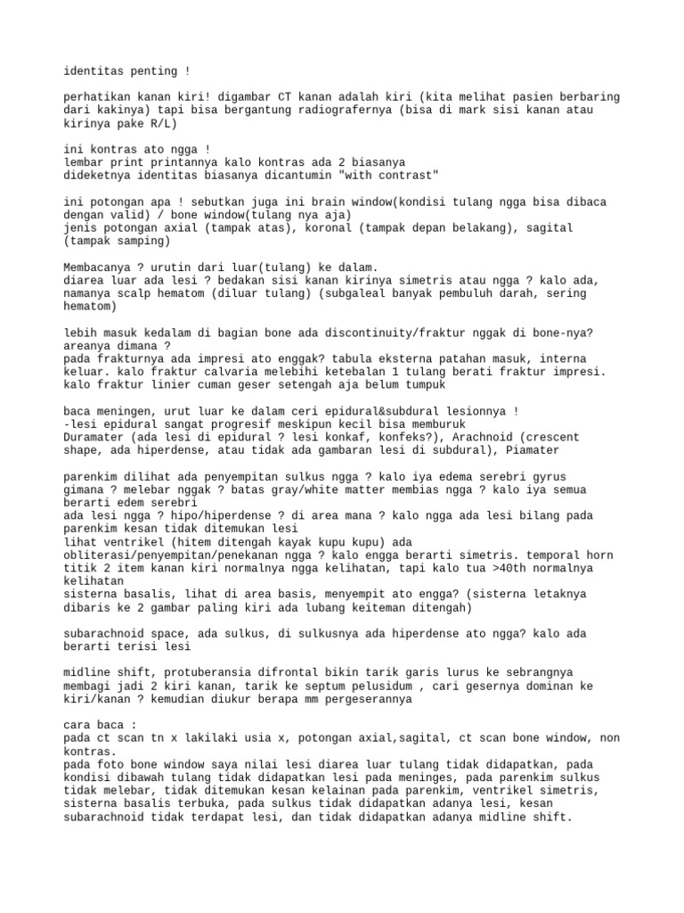 CT Scan How To | PDF