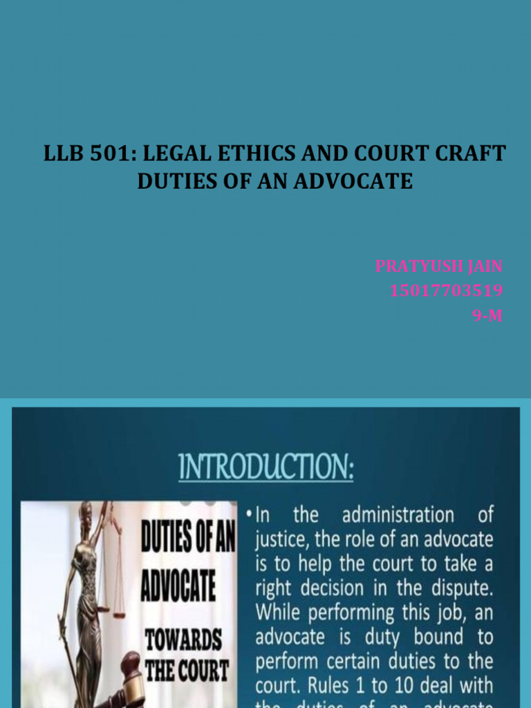 Legal Ethics | PDF | Advocate | Lawyer