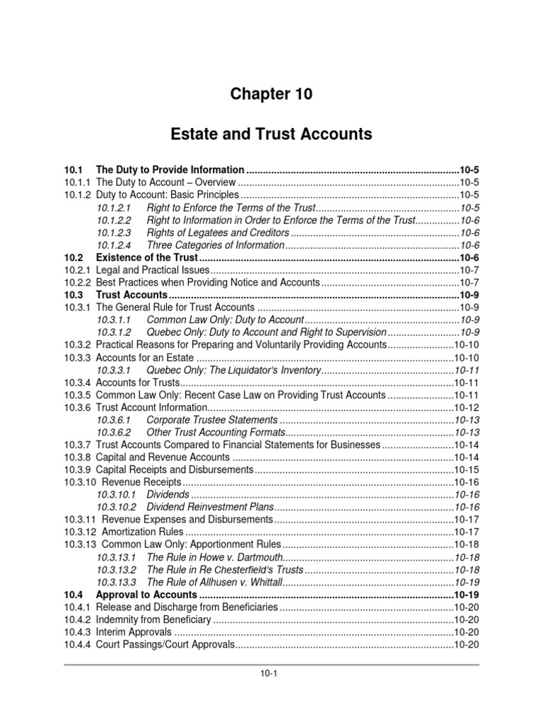 Trust Accounting and Reporting Duties | PDF | Trust Law | Expense