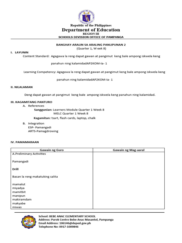 Cot Filipino 2 Quarter 3 | PDF