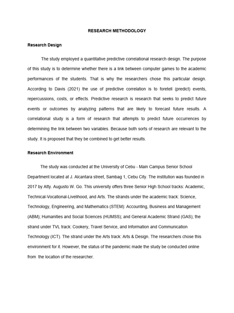 Group 1 Research Methodology | PDF
