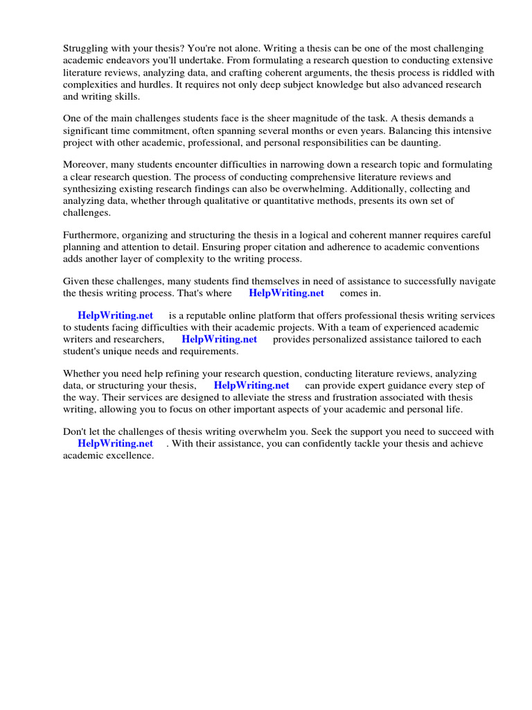 Thesis Problems Sample Pdf Thesis Science