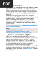 Ensayo Sobre La Drogadicción | PDF | La dependencia de sustancias | Drogas