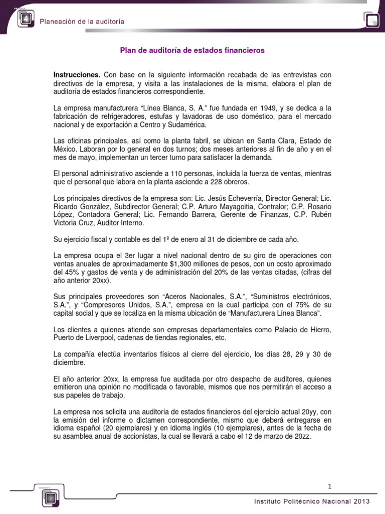 UT4_Ejercicio_elaboracion_plan_auditoria | PDF