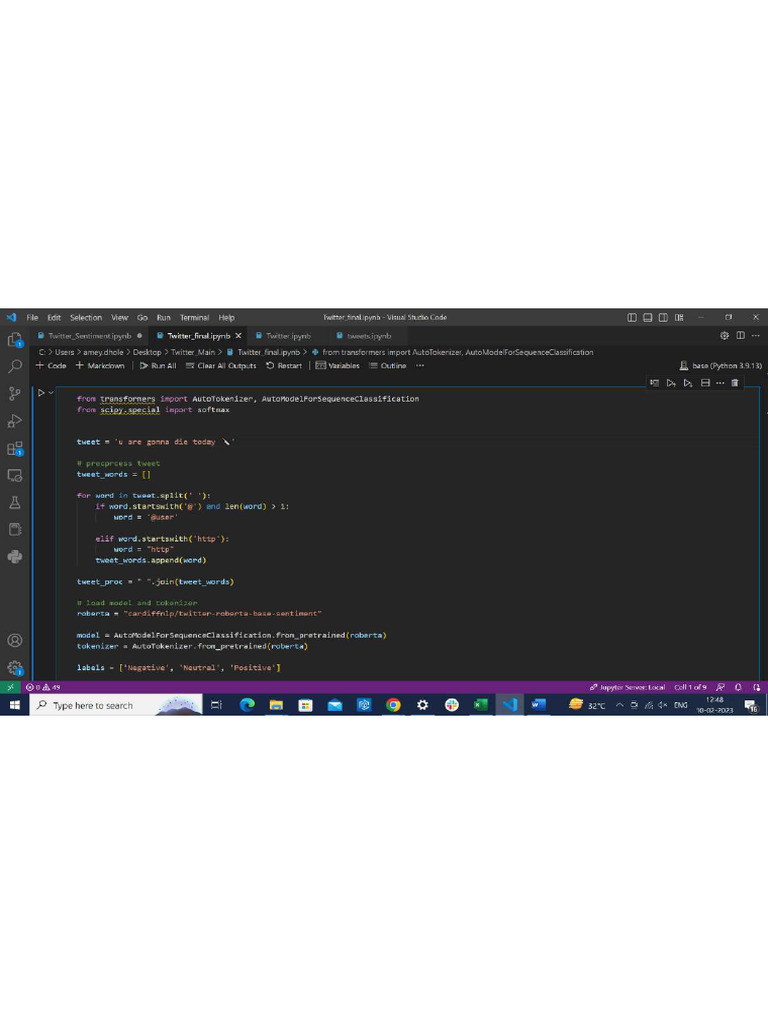 Screenshots of Outputs. | PDF
