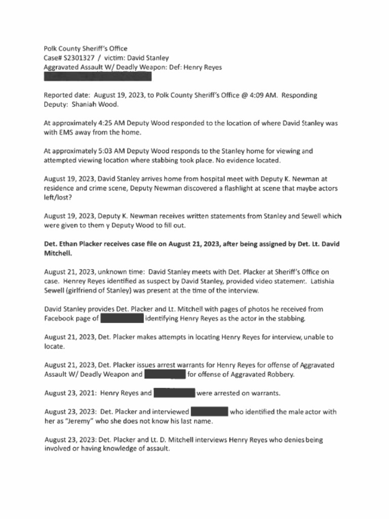 Don Steven McDougal - Investigative Interview With SO - Timeline | PDF ...