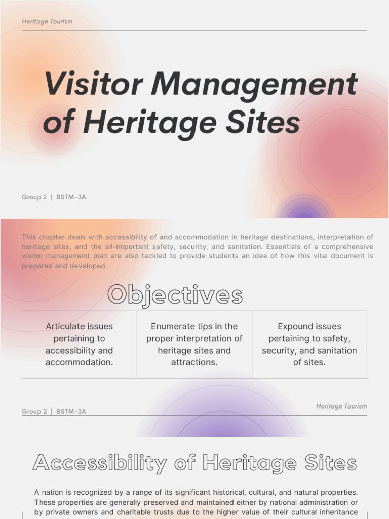 Heritage Tourism Group2 Visitor Management | PDF | Business