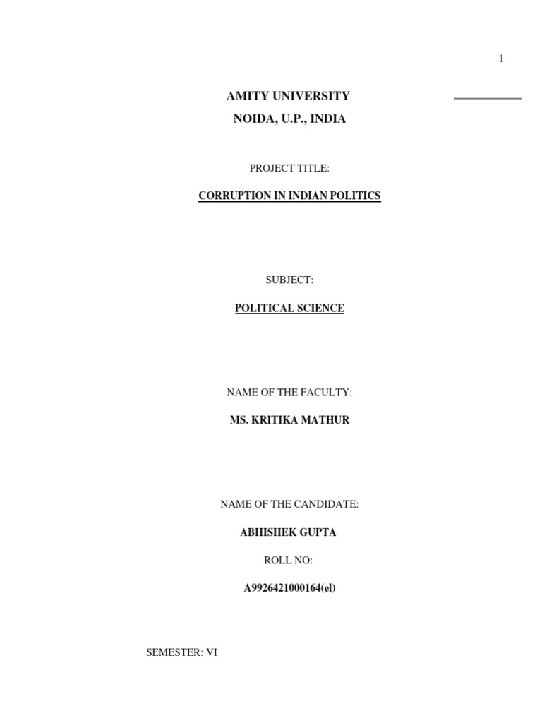Political Science Project | PDF