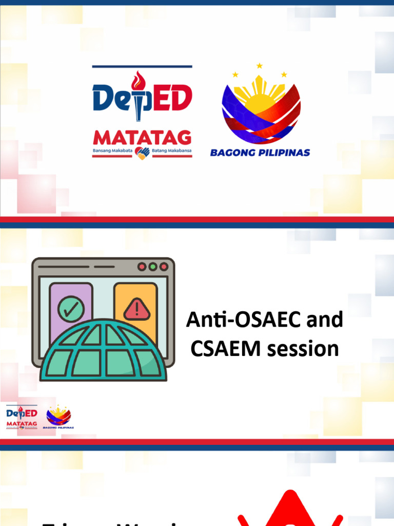 Grades 9 To 10 Anti - OSAEC and CSAEM Session | PDF